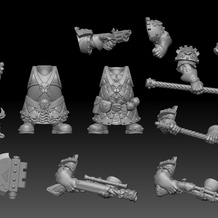 3D Printable Dwarf Engineers by Matteo Donzelli